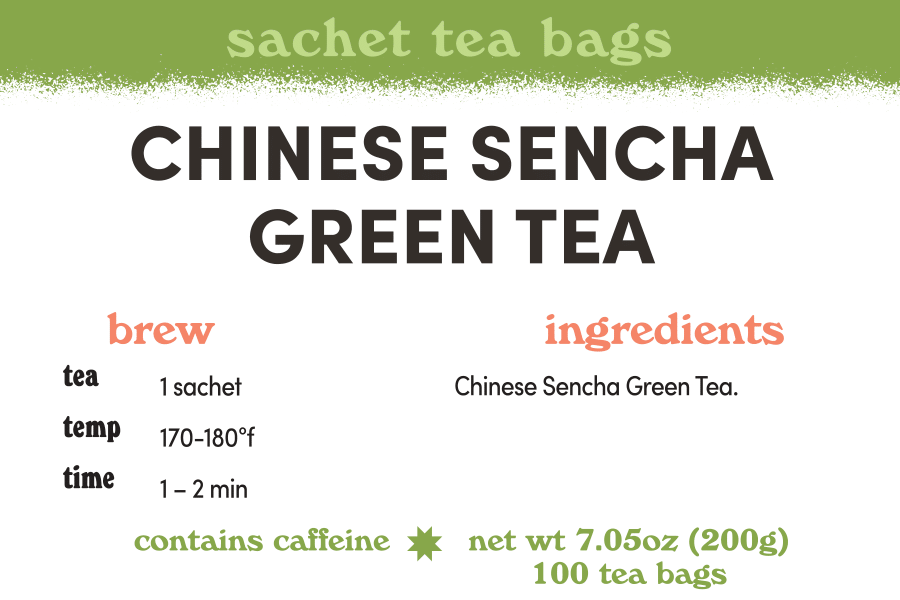 Chinese Sencha - 100 Count Bulk Sachets