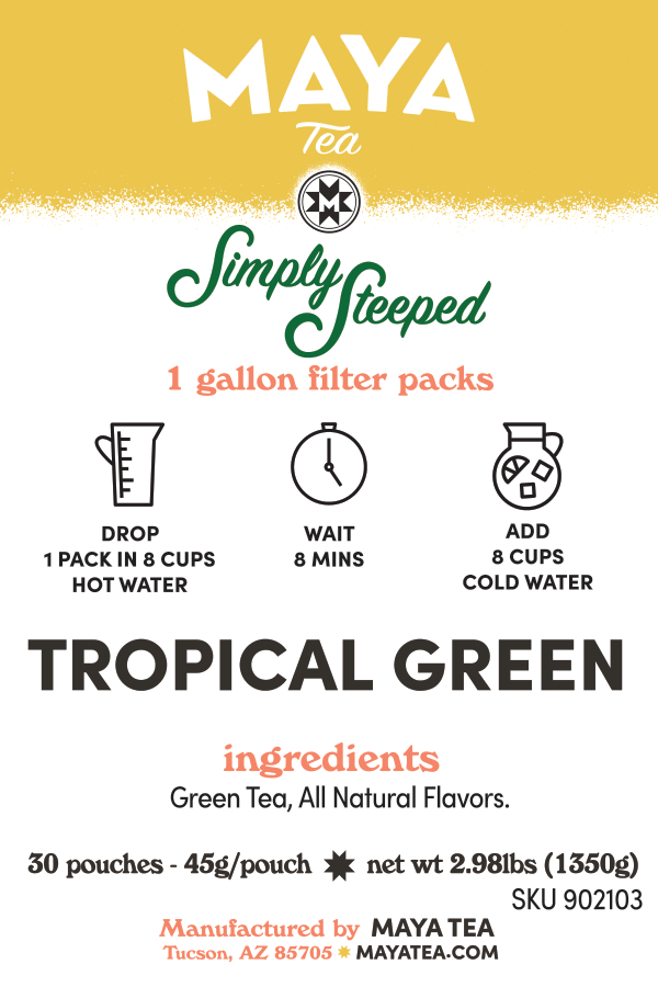 Tropical Green - 30 Count Simply Steeped Case | Maya Tea